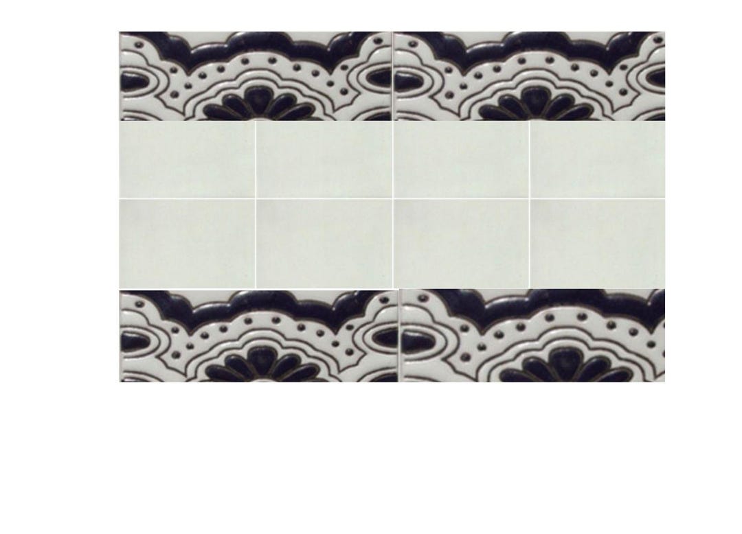 Ceramic High Relief Border Tiles Handcrafted - Bolea - (you Select the ...