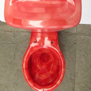 Mexican Talavera Ceramic Toilet Hand Painted -rojo Washed - - Etsy