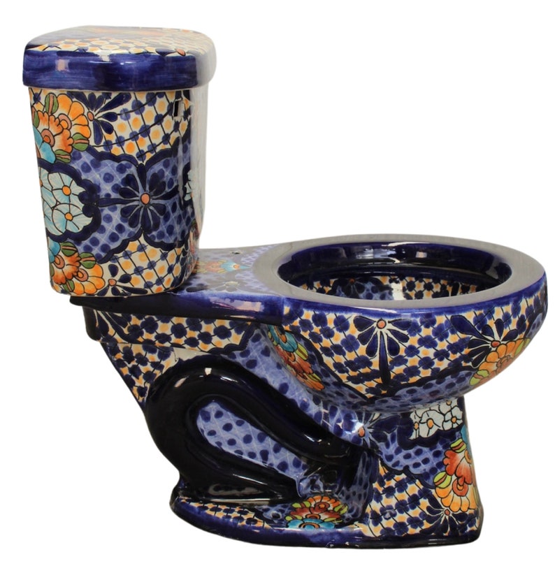 Mexican Talavera Ceramic Toilet Hand Painted - Zacatlán - - Etsy