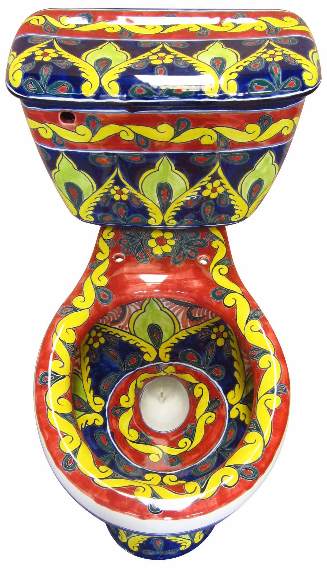 Mexican Talavera Ceramic Toilet Hand Painted - Sonora - - Etsy