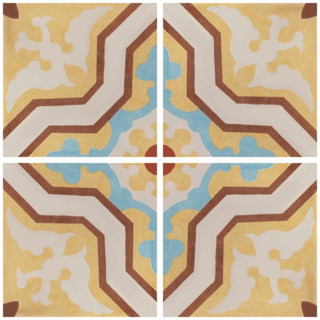 Mexican Ceramic Floor Tile Handcrafted CT40 - Etsy