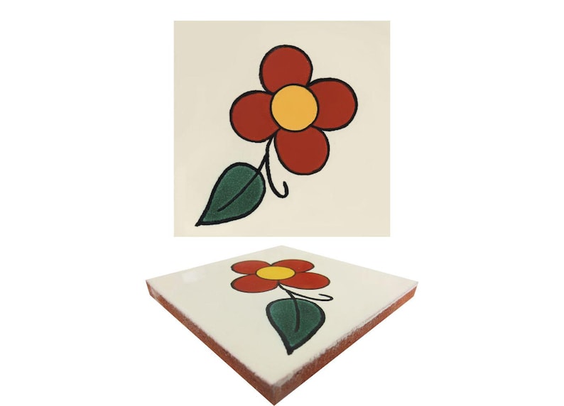 Mexican Talavera Ceramic Tiles Talavera Handcrafted - Flowers16 - (you ...
