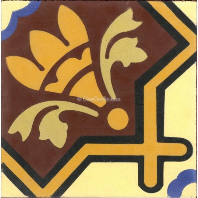 Mexican Mission Cement Tile Handcrafted 10 Sqf Fancy - Etsy