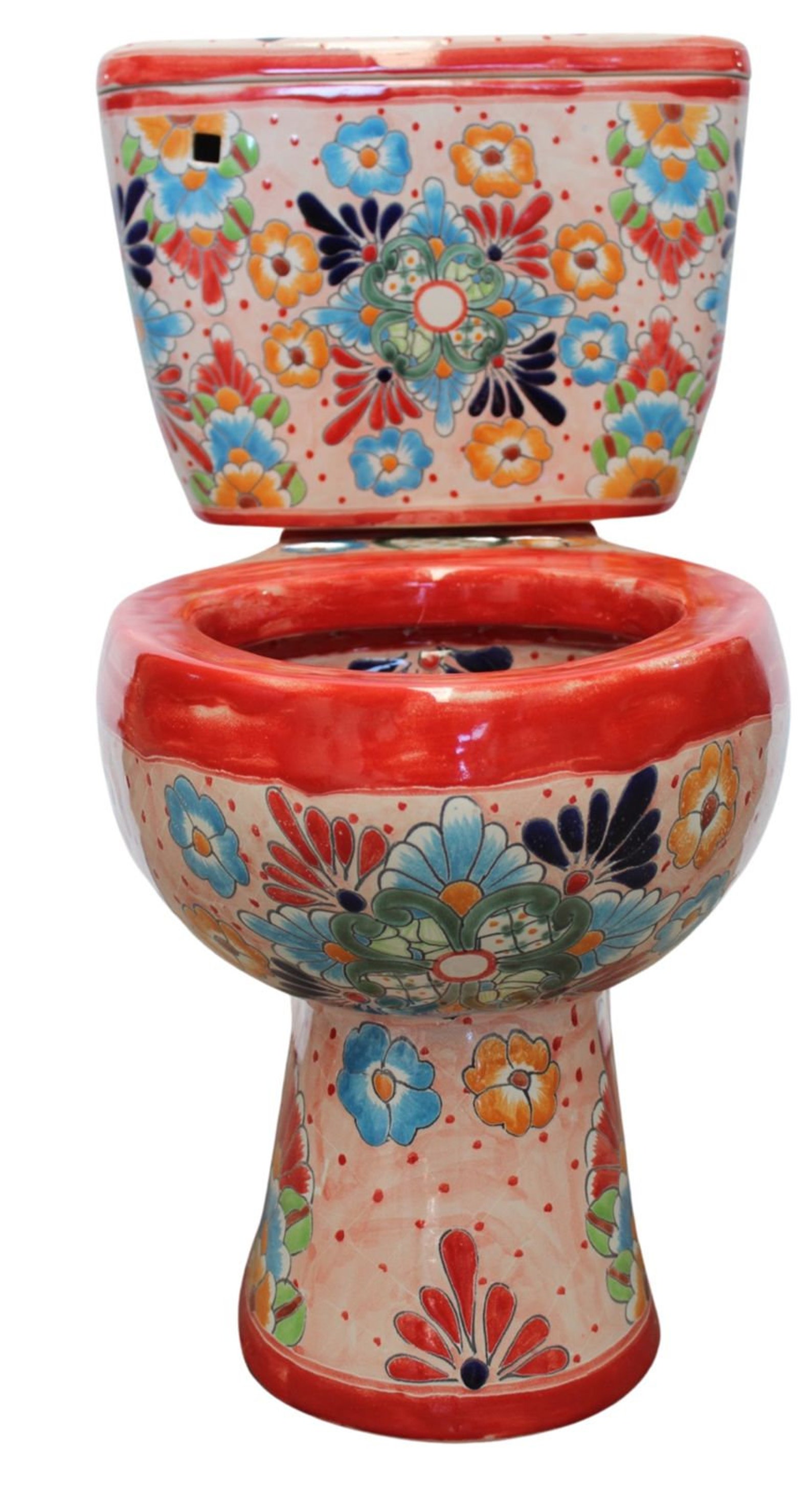 Mexican Toilet ELONGATED Comfort Height Hand Painted Ixtapa - Etsy