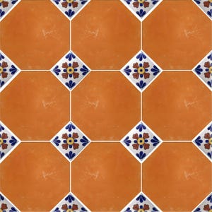 Mexican Saltillo Tiles Handcrafted - Octagonal 2 Unsealed - - Etsy