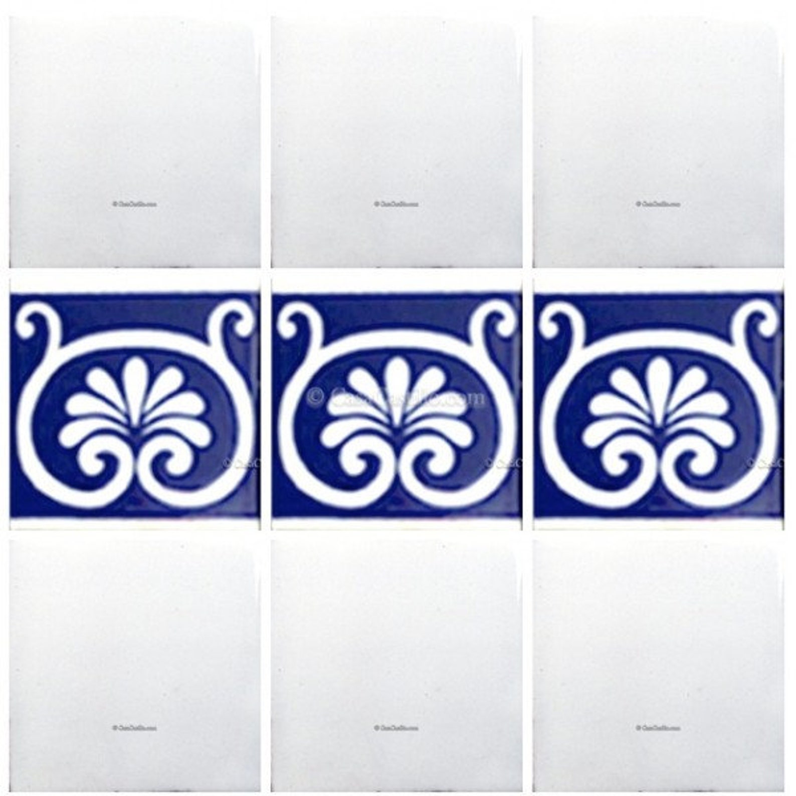 Mexican Talavera Ceramic Tiles Border Handcrafted Lagunilla - Etsy