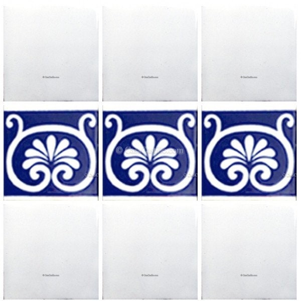 Mexican Talavera Ceramic Tiles Border Handcrafted Lagunilla - Etsy