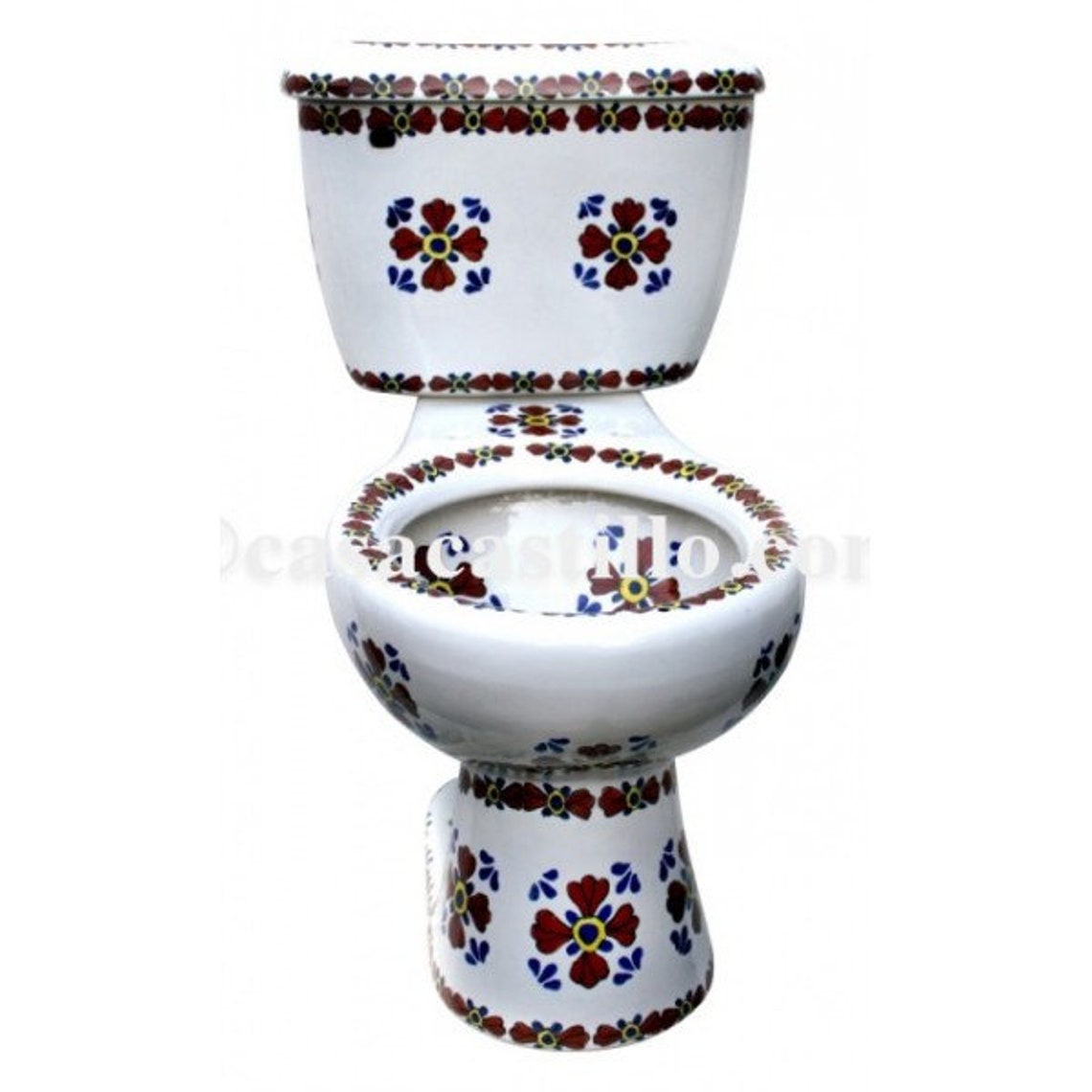Mexican Talavera Ceramic Toilet Hand Painted Trebols - Etsy