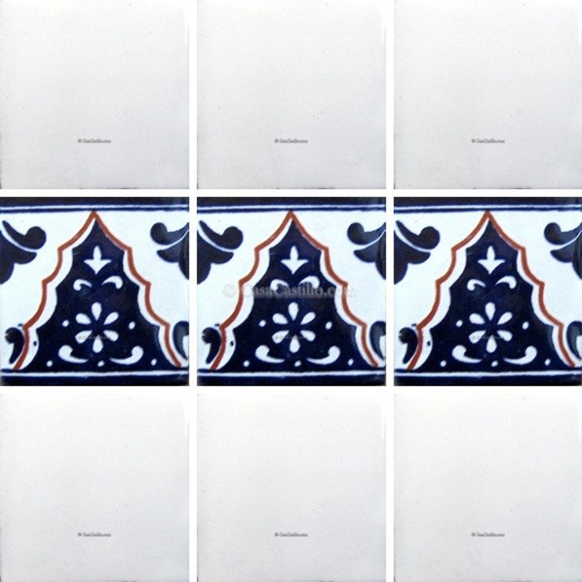 Mexican Talavera Ceramic Tiles Border Handcrafted Tepeji | Etsy