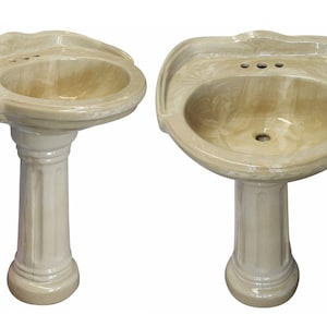 Mexican Pedestal Sink Roman Style Handcrafted Ceramic - Marble Design ...