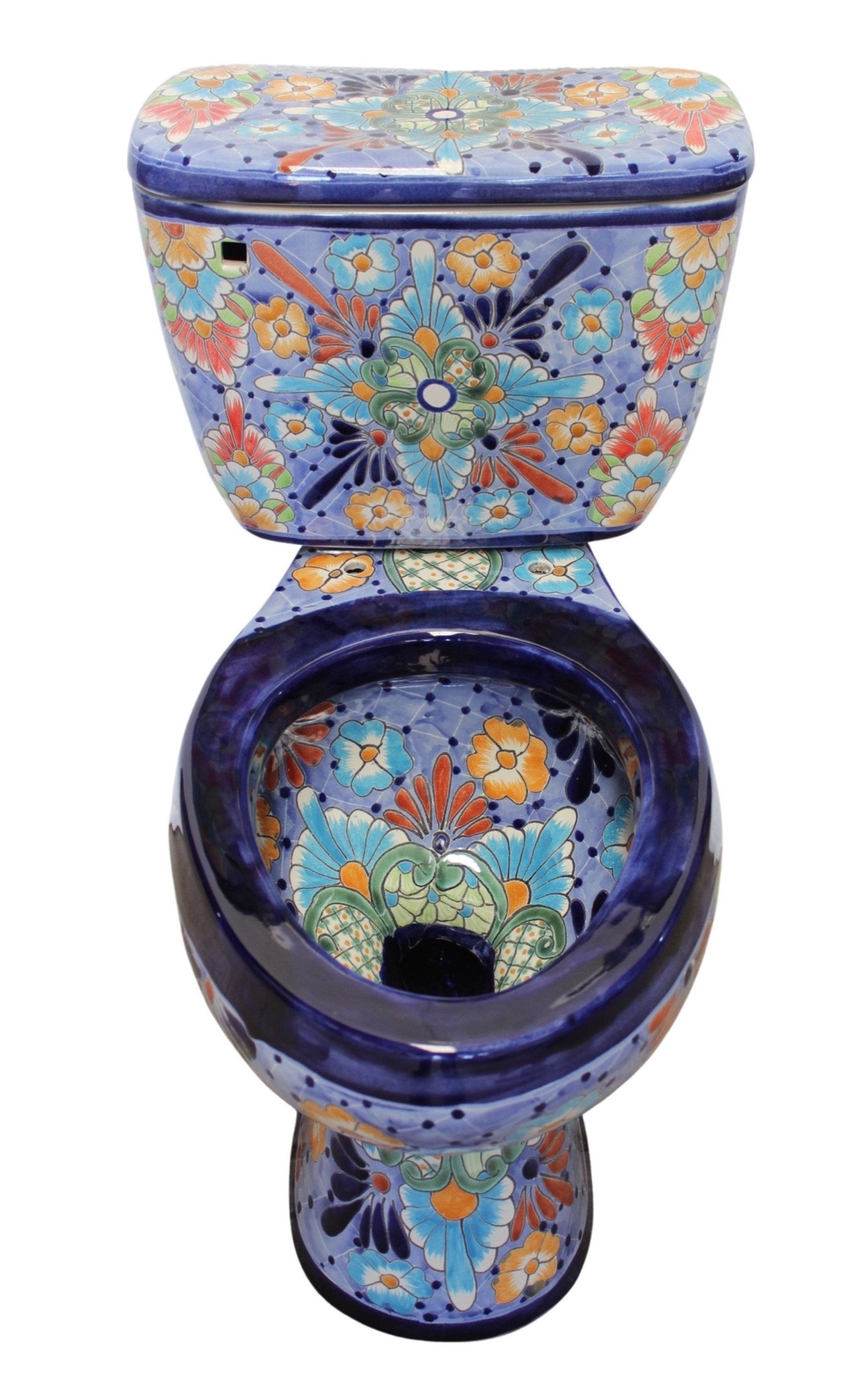 Mexican Toilet ELONGATED Comfort Height Hand Painted Cancun - Etsy