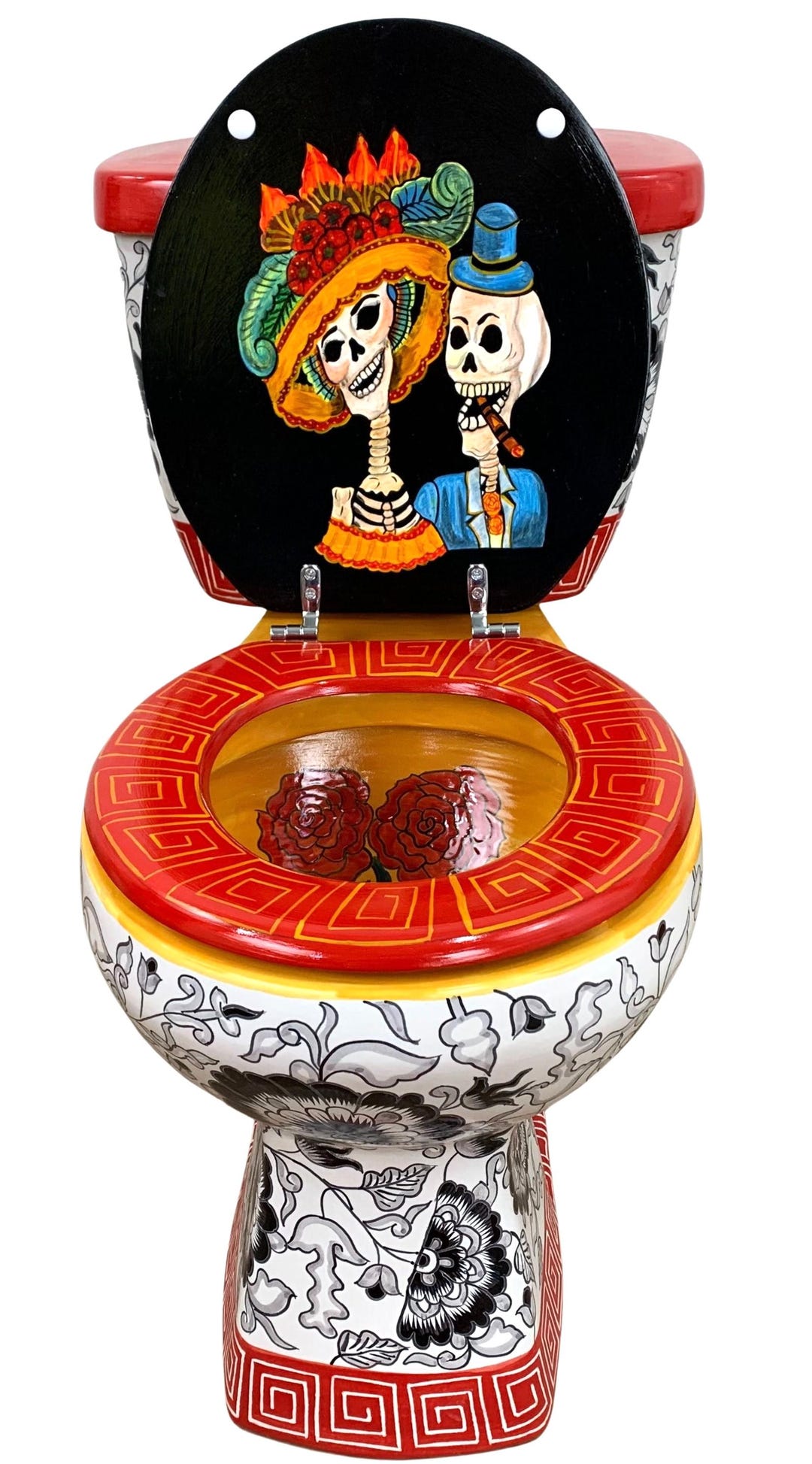 Mexican Talavera Ceramic Toilet Hand Painted - Zacatecas - - Etsy