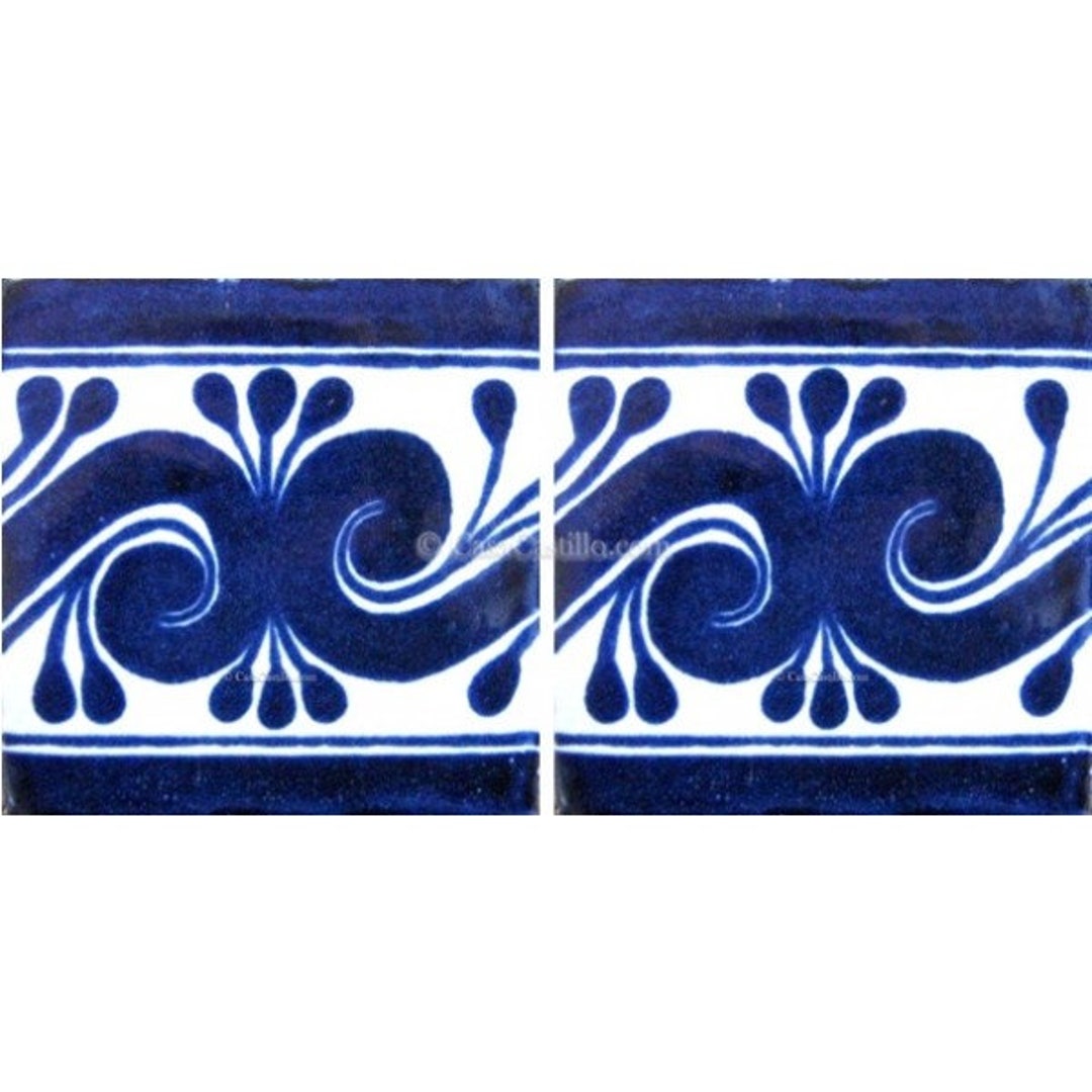 Mexican Talavera Ceramic Tiles Border Handcrafted Berceo2 you Select ...