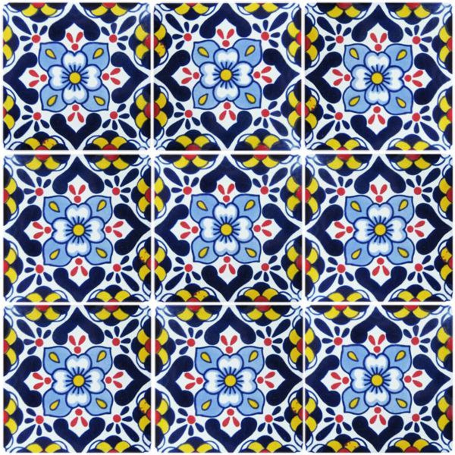 POOL TILES Mexican Talavera Ceramic Frost Proof Handcrafted Tiles ...