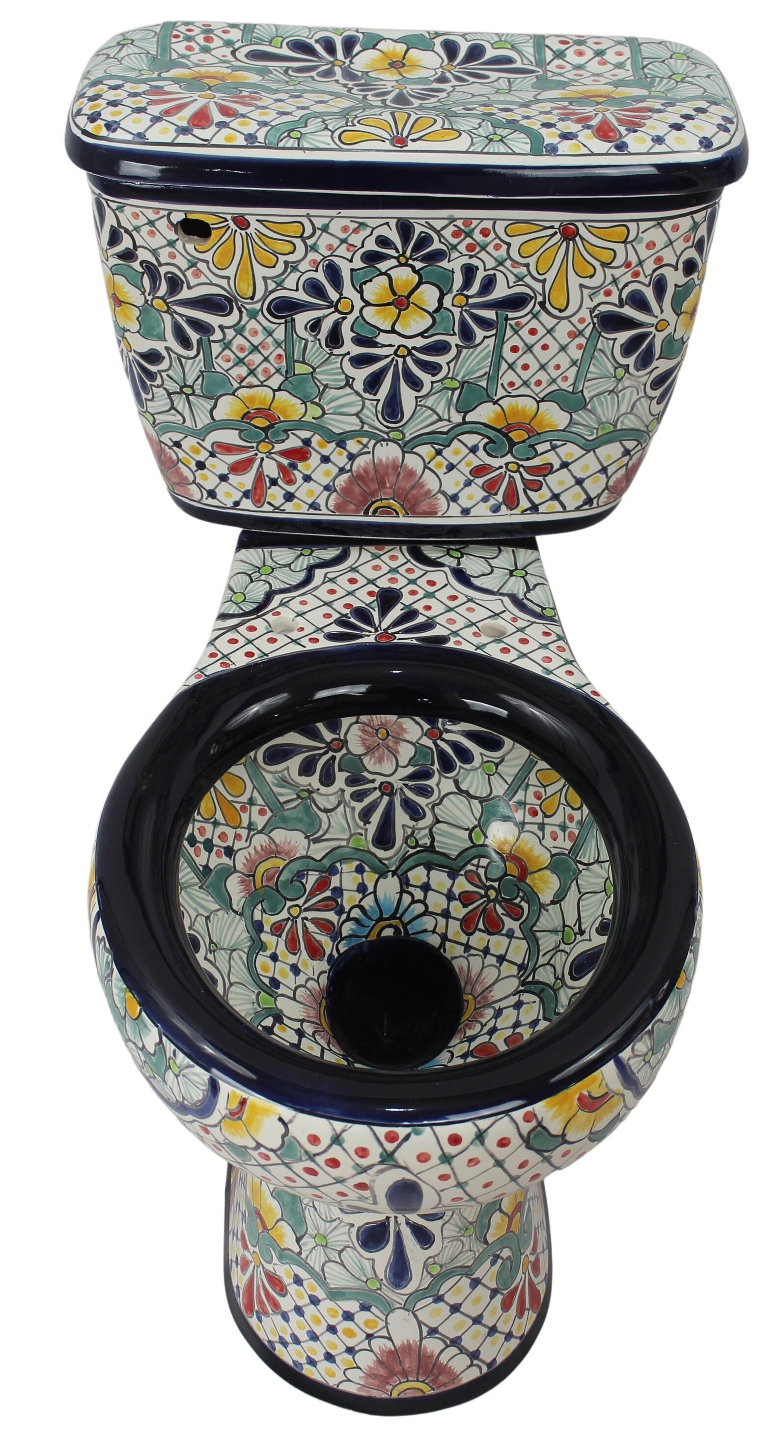 Mexican Talavera Ceramic Toilet Hand Painted - San Miguel Amarillo - - Etsy