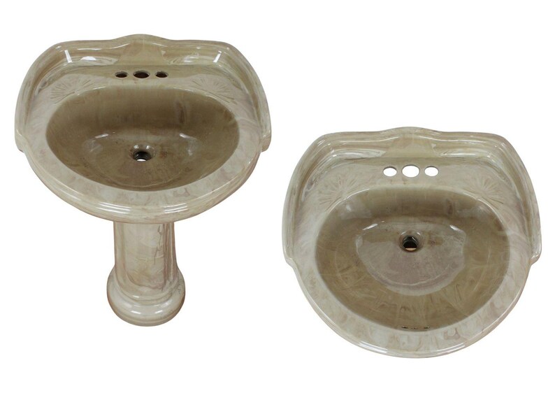 Mexican Pedestal Sink Roman Style Handcrafted Ceramic - Marmol - - Etsy