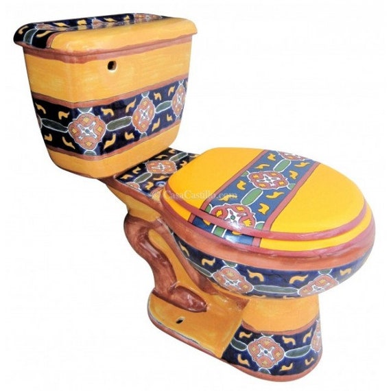 Mexican Talavera Ceramic Toilet Hand Painted Dolores | Etsy