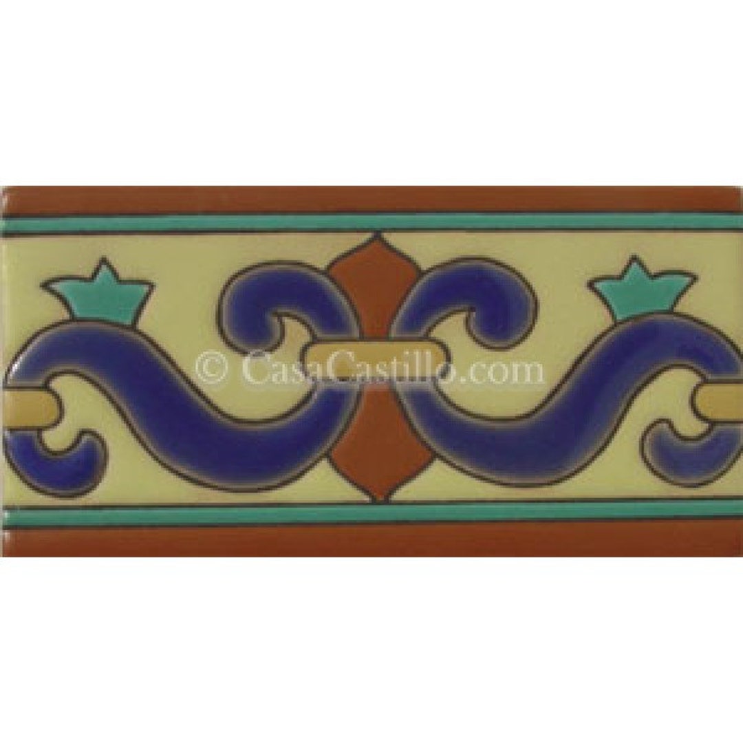 Ceramic High Relief Border Tiles Handcrafted Molledo you - Etsy