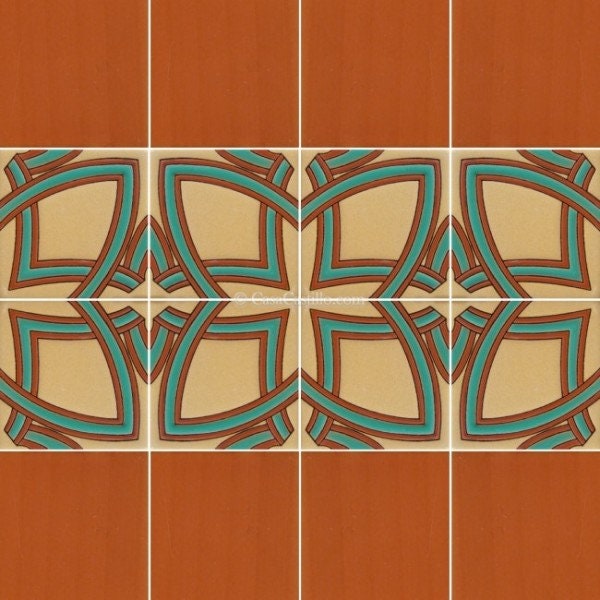 Ceramic High Relief Malibu Tiles Handcrafted Rdc52 you | Etsy