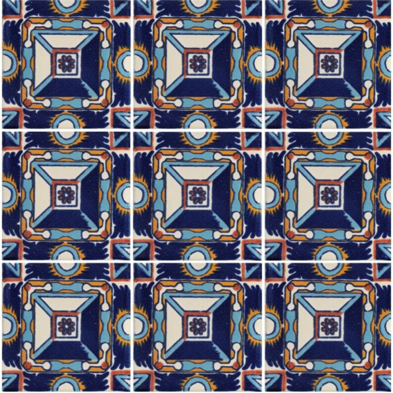 POOL TILES Mexican Talavera Ceramic Frost Proof Handcrafted | Etsy