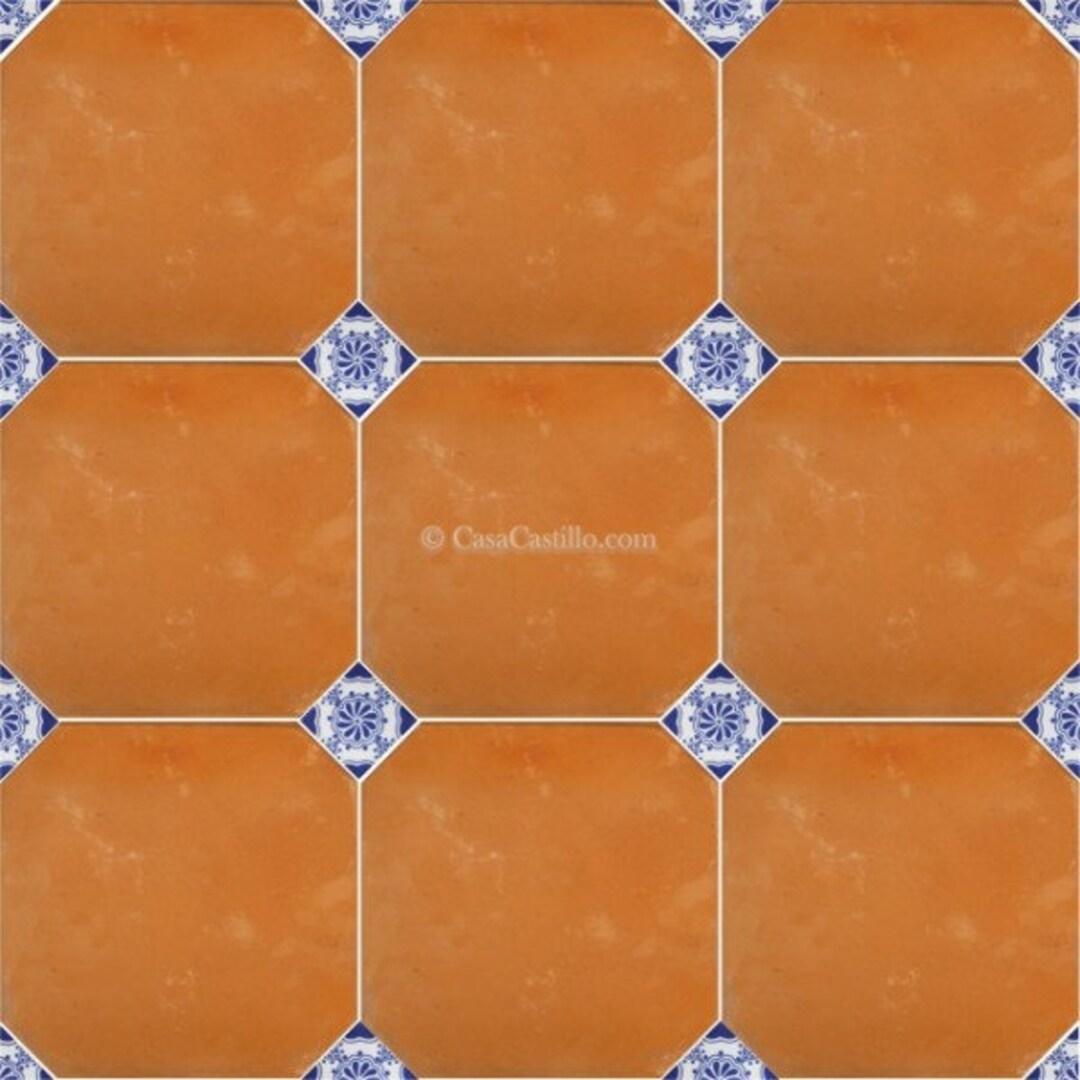 Mexican Saltillo Tiles Handcrafted - Octagonal 1 Unsealed - - Etsy