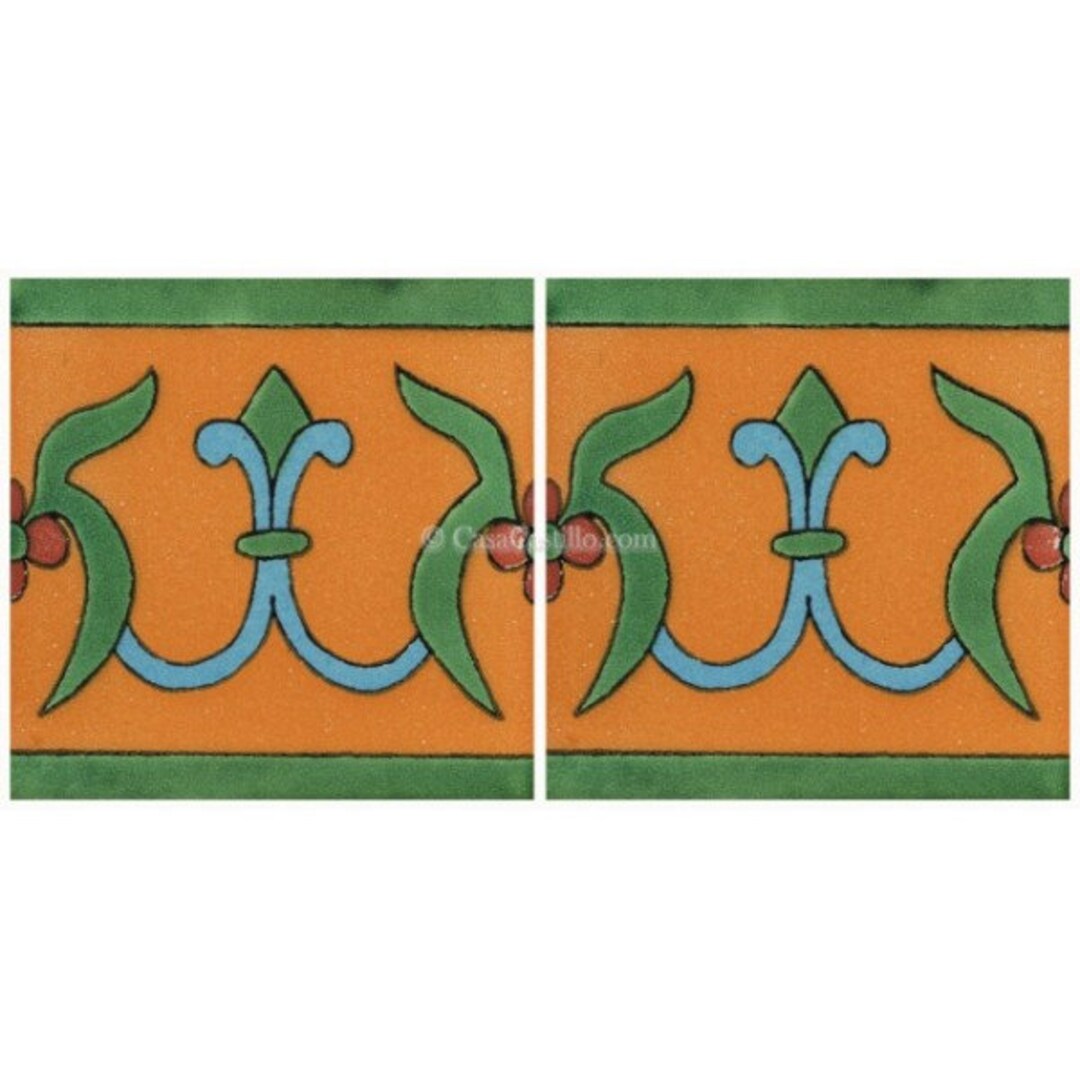 Mexican Talavera Ceramic Tiles Border Handcrafted Najera you Select the ...