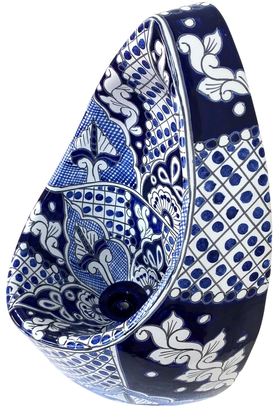 Mexican Talavera Ceramic Urinal Hand Painted - Acapulco Azul - - Etsy