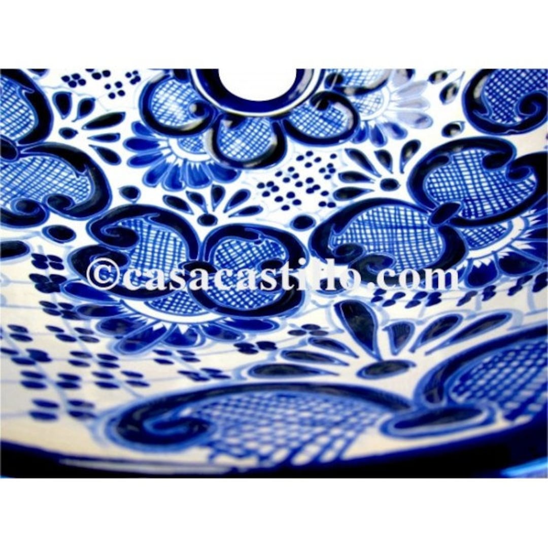 Mexican Talavera Towel Hooks Handcrafted - Cielo Azul - - Etsy