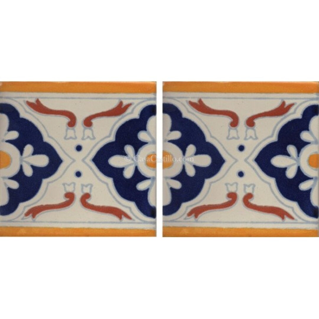Mexican Talavera Ceramic Tiles Border Handcrafted - Etsy