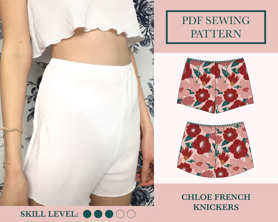 French Knicker Sewing Pattern With High Waist and Full Coverage UK ...