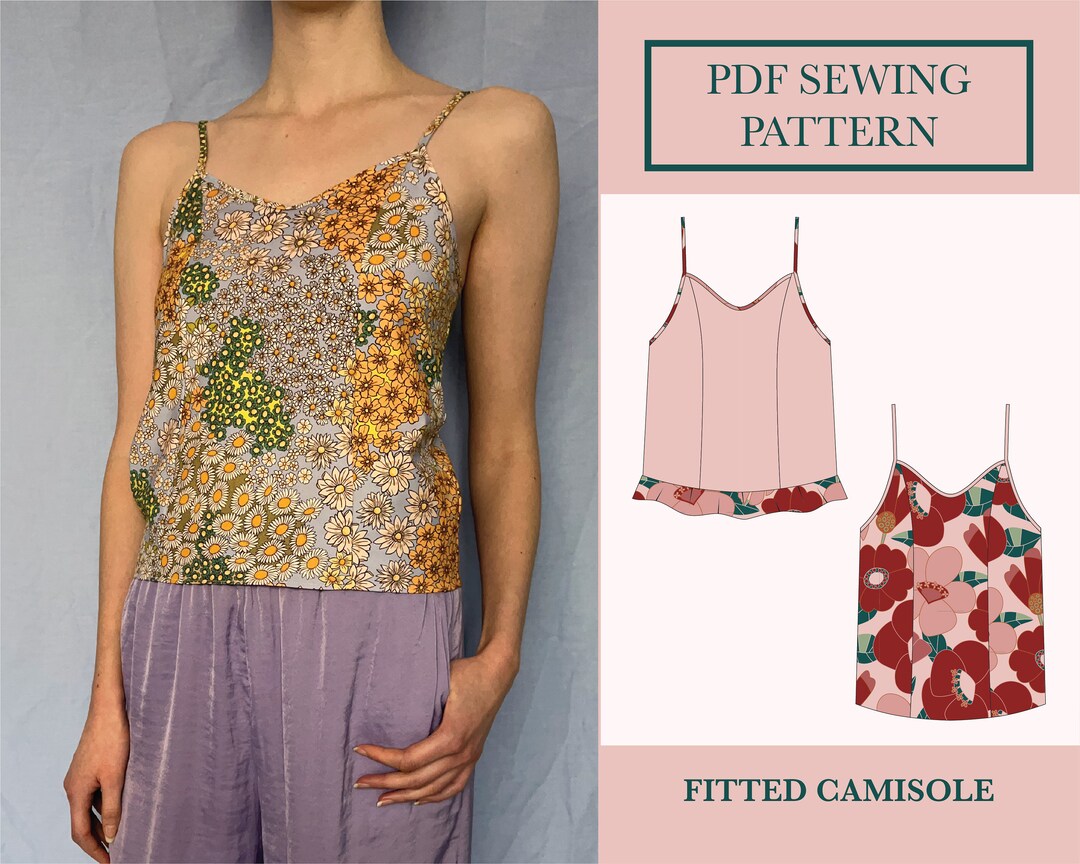 Camisole Sewing Pattern Download UK Sizes 6-18 - Etsy UK