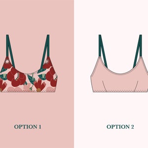 Bralette PDF Sewing Pattern | Download Two Soft Bra Patterns | Celeste ...