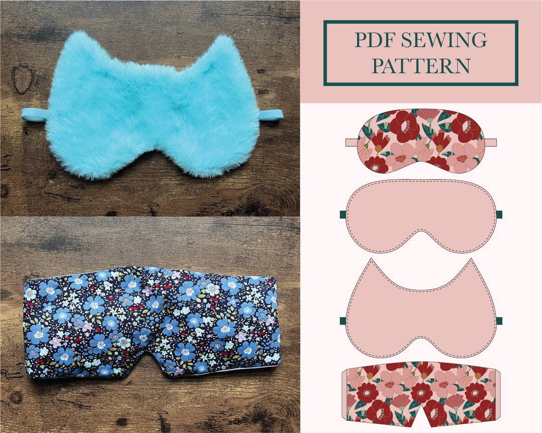 Sleep Masks PDF Sewing Pattern Download in Small, Large, Extra-large ...