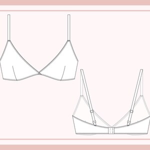 Bralette Sewing Pattern Download for Triangle Soft Bra | PDF Lingerie ...