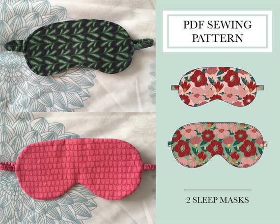 Sleep Mask Sewing Pattern Two Simple Eye Mask Pattern PDF - Etsy