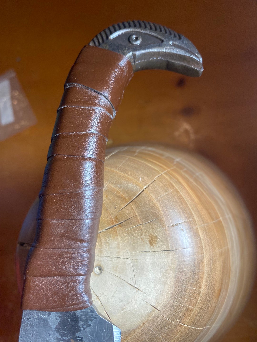 Raven Blade With Rustic Blade and Leather Handle Includes Sheath - Etsy