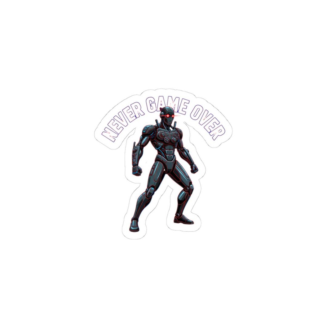Never Game Over Sticker | Gaming Pixel Art, Hud-inspired Streamer Merch ...