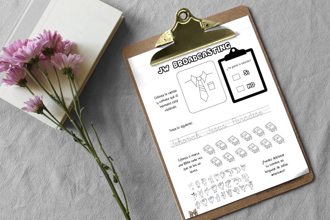 Spanish Broadcasting Worksheets: JW Kids Activities (PDF) - Etsy
