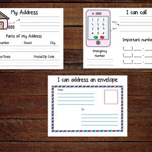 Address & Phone Number Practice Worksheets (digital Download) - Etsy