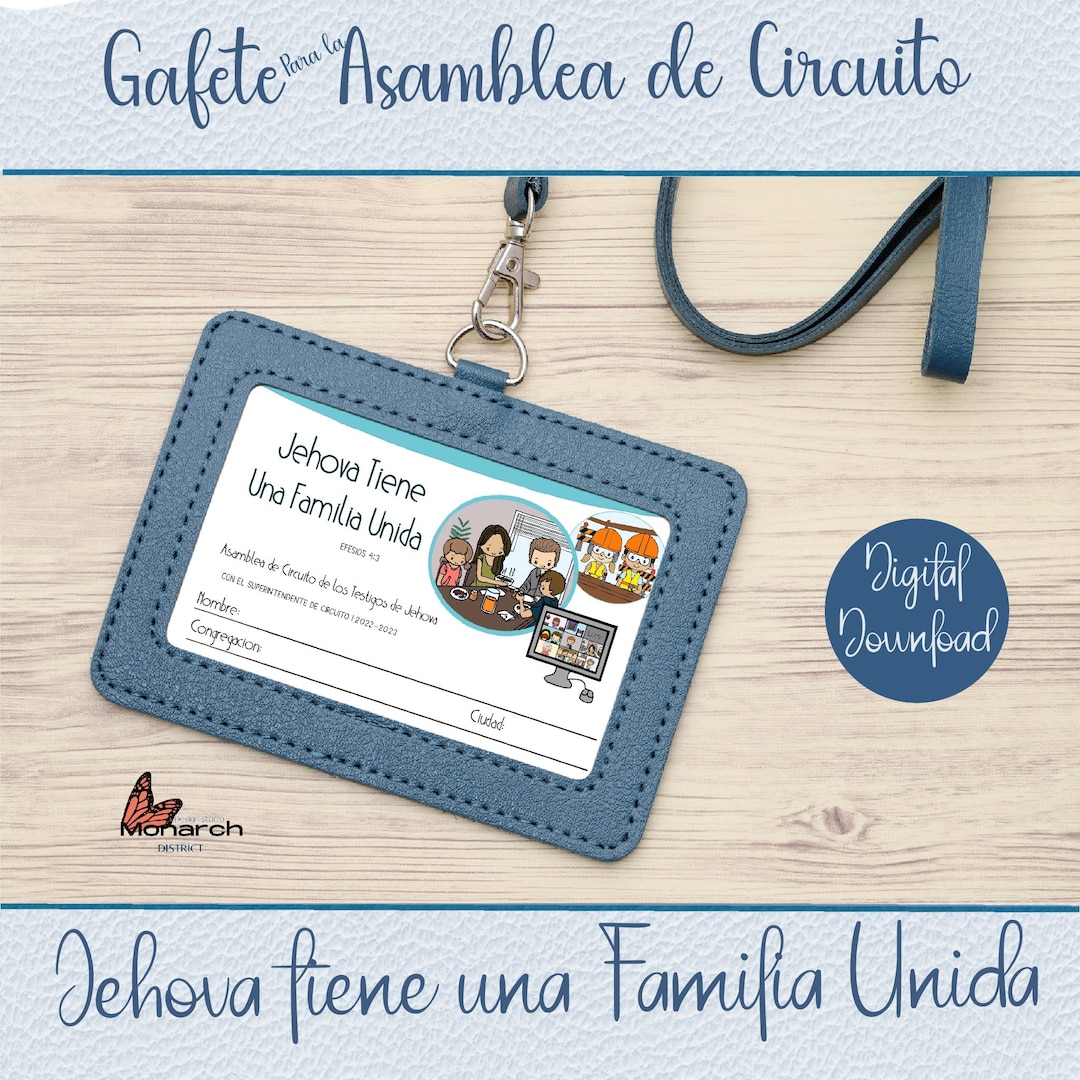 Jehova Tiene Una Familia Unida Gáfete Jw Badge Jw Gafete Para - Etsy