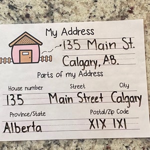 Address & Phone Number Practice Worksheets (digital Download) - Etsy