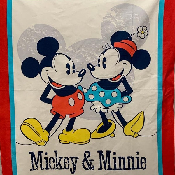 Mickey Mouse Fabric Panel - Etsy