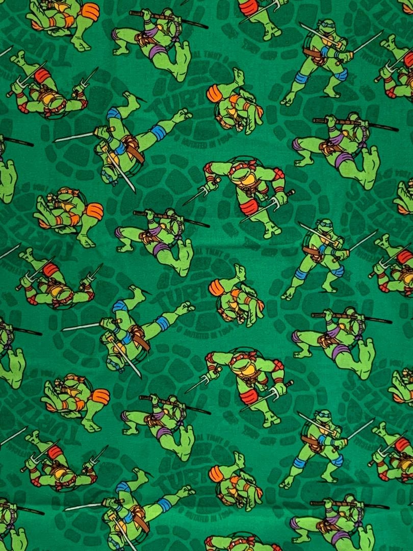 Teenage Mutant Ninja Turtle Fabric Panel New York City who Wants Pizza ...