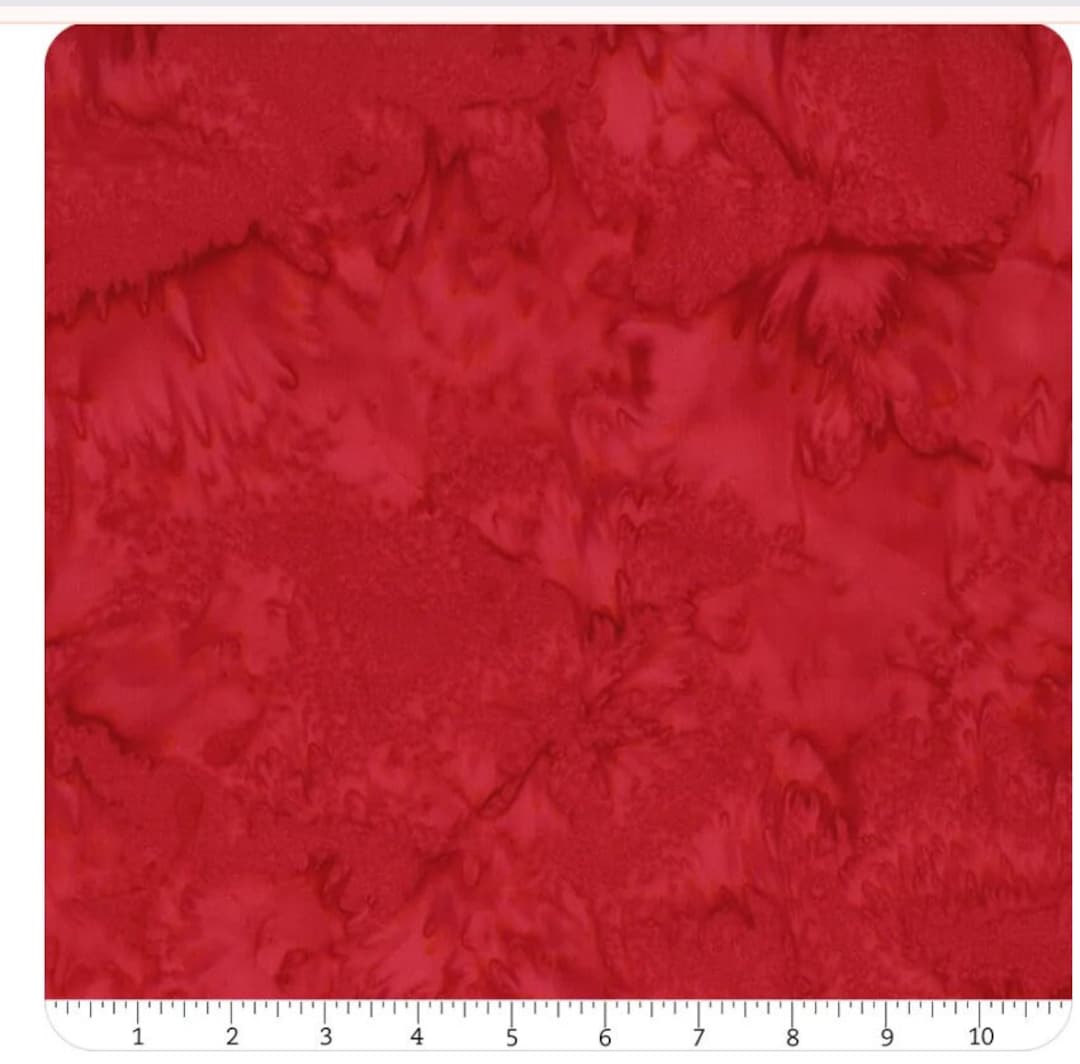 1895 Watercolor Batiks by Hoffman Fabrics 1895 - 5 - Red. Hand-dyed ...
