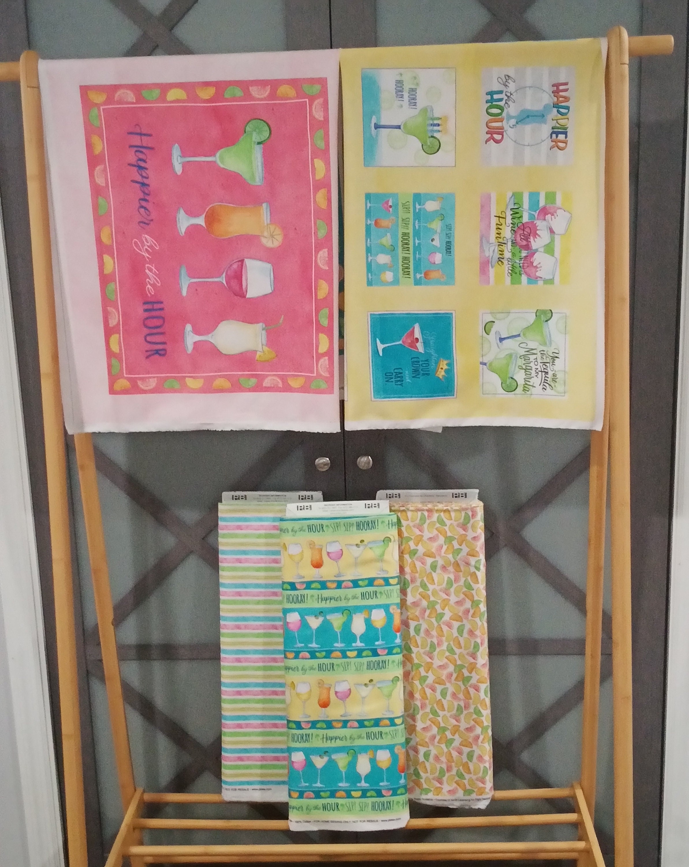 Happier by the Hour Multi Stripe Cotton Fabric by Robin Roderick for P ...