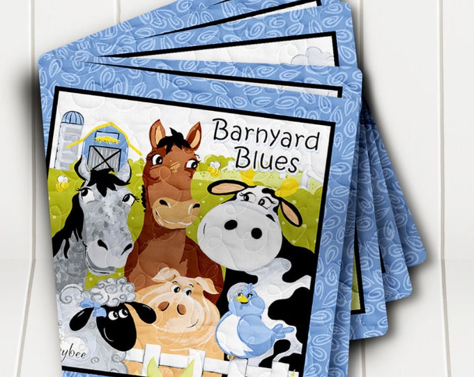 Barnyard Blues Storybook Panel - Denim - SB 20414-760. by Susybee for ...