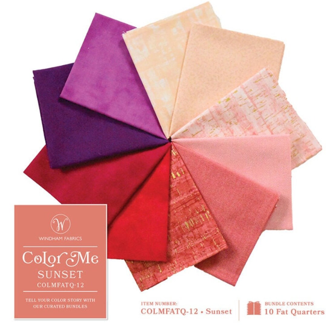 Color Me Fat Quarter Bundle - SUNSET - COLMFATQ - 12 by Windham Fabrics ...