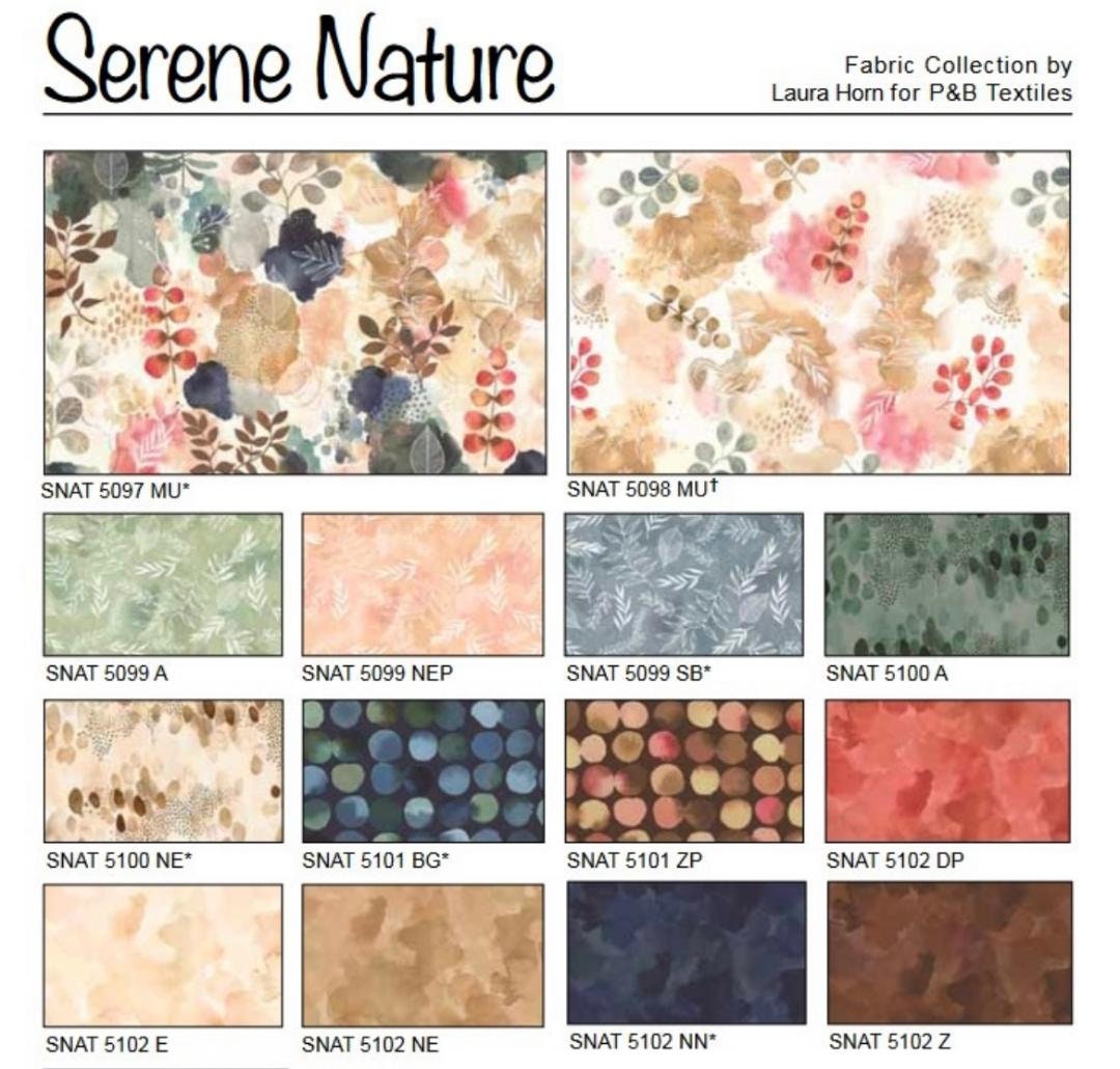 Serene Nature by Laura Horn P&B Textiles-allover Floralmulticolor ...