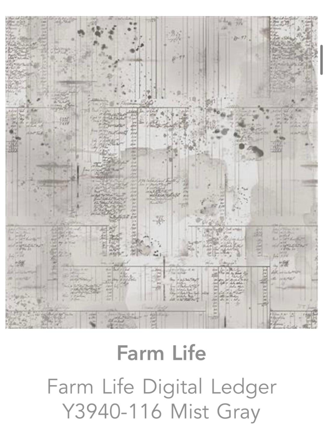 Farm Life Ledger by Lexi Grenzer for Clothworks Fabrics, Backgrounds in ...