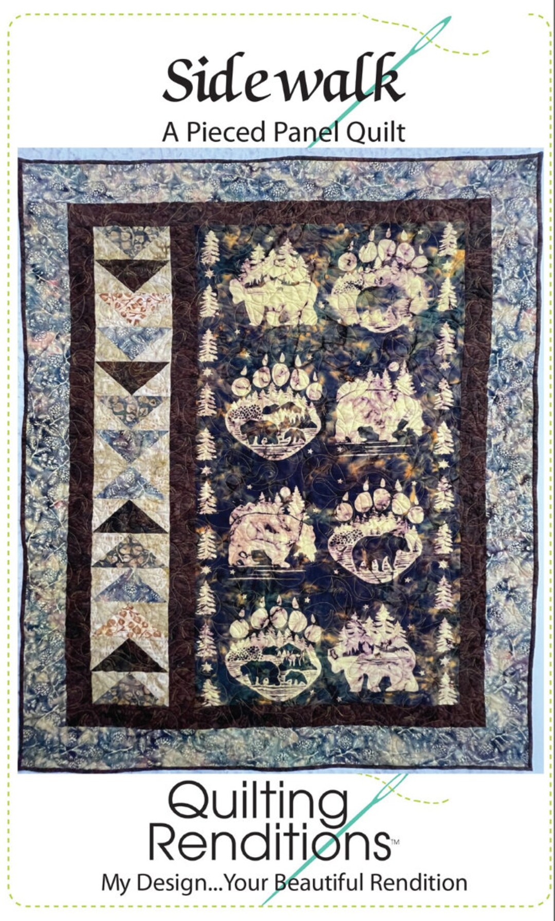 Sidewalk Quilt Pattern QR 1174 for Hoffman Concrete Jungle. Pattern by ...